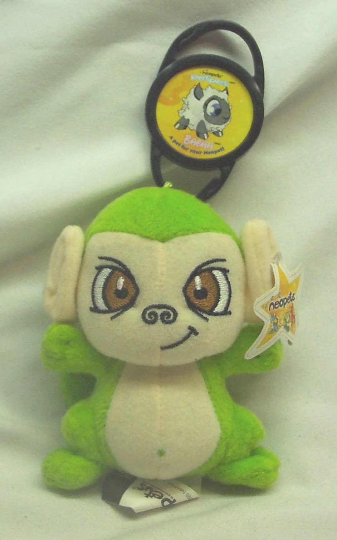 Vintage Neopets BRIGHT GREEN MYNCI Neopet 4" Plush Stuffed Animal Toy ...