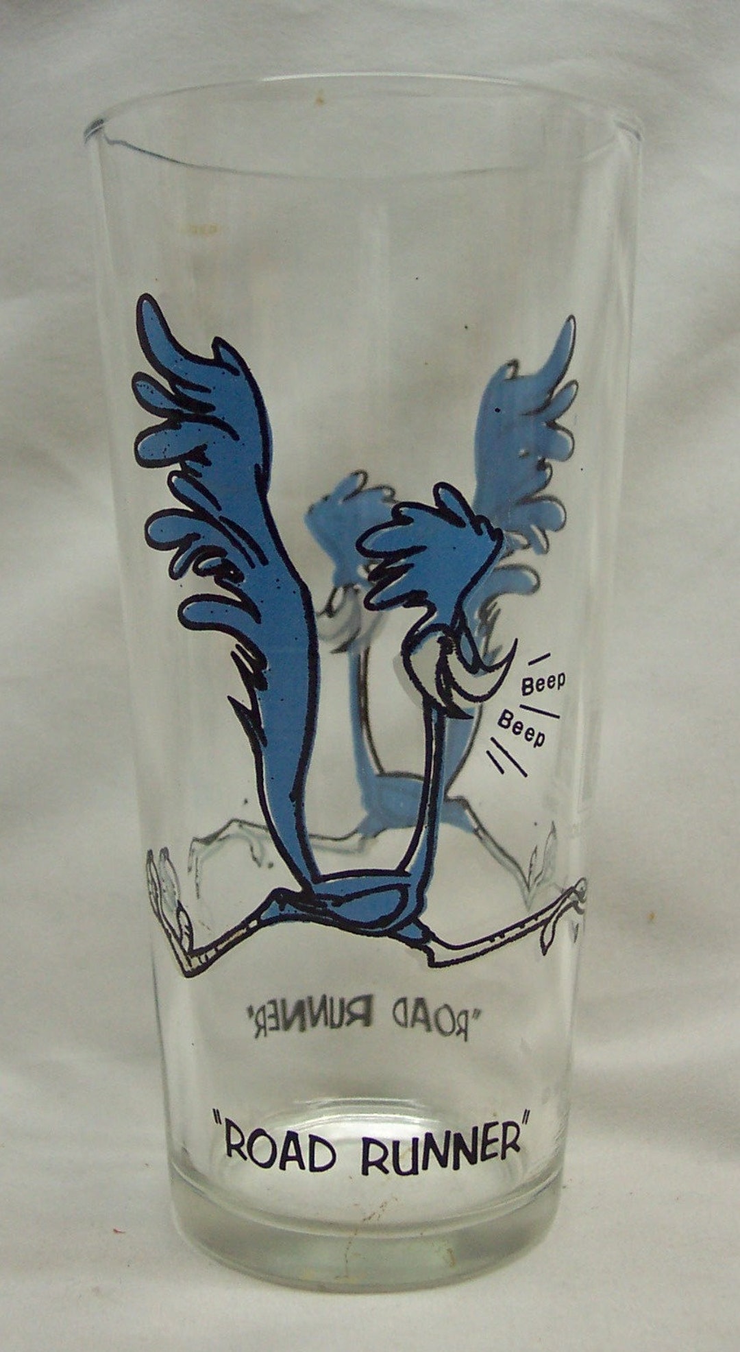 Vintage 1973 WB Looney Tunes ROAD RUNNER Collector's Glass Cup 1970's ...