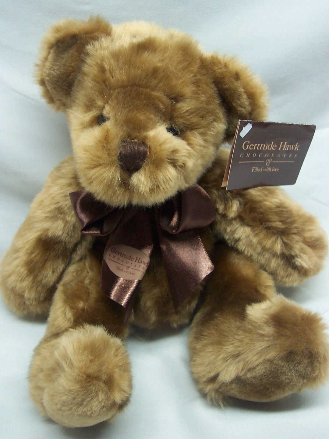 Vintage 2001 Wishpets Gertrude Hawk Chocolate COCOA BROWN Teddy Bear 8 ...