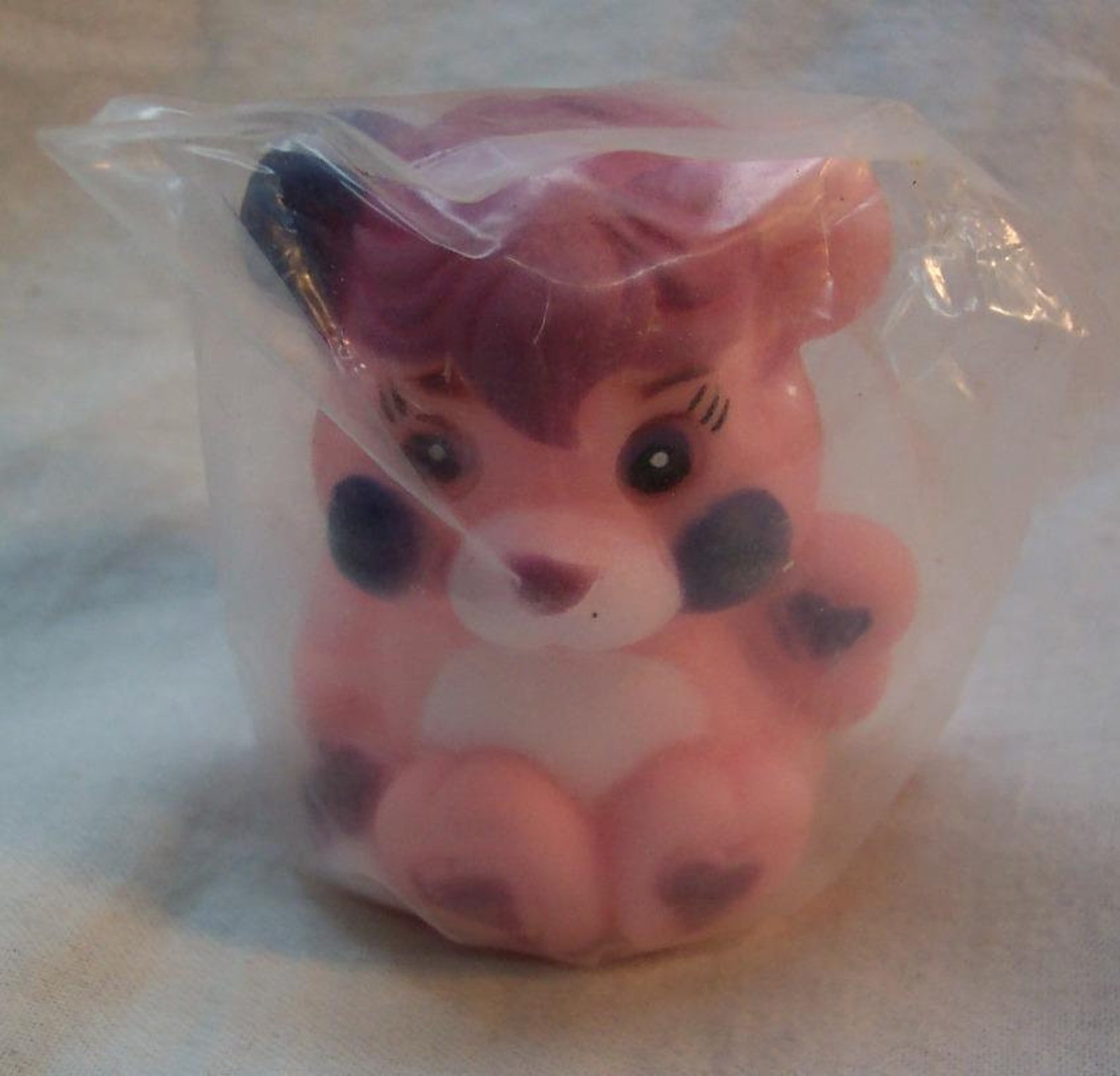 Vintage 1986 Popples Pink PARTY POPPLE Plastic Finger Puppet - Etsy