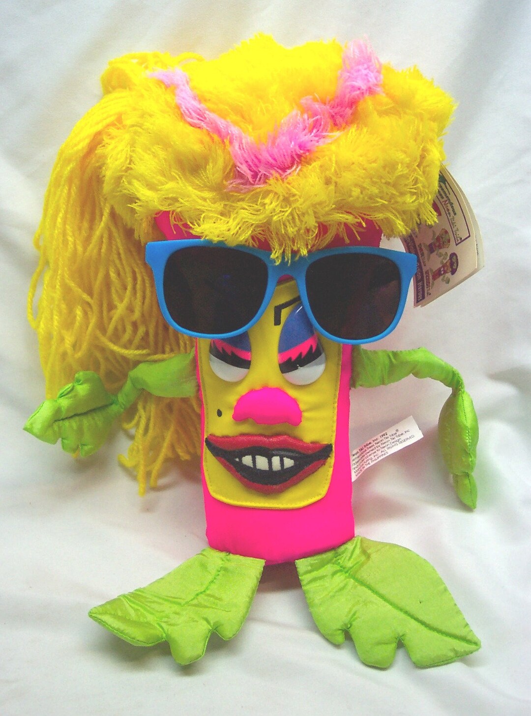 VINTAGE 1992 Treemendous Trees Neon Tiki Tribe TIA TIKI 14" Plush ...