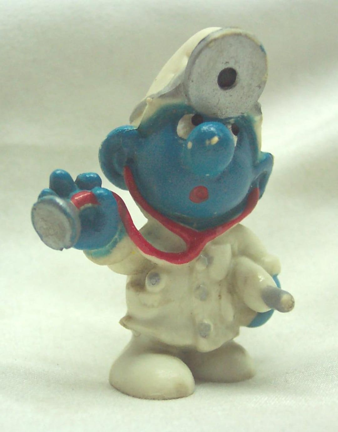 Vintage 1982 Schleich the Smurfs Doctor Dr. Smurf PVC Toy Figure 1980's ...