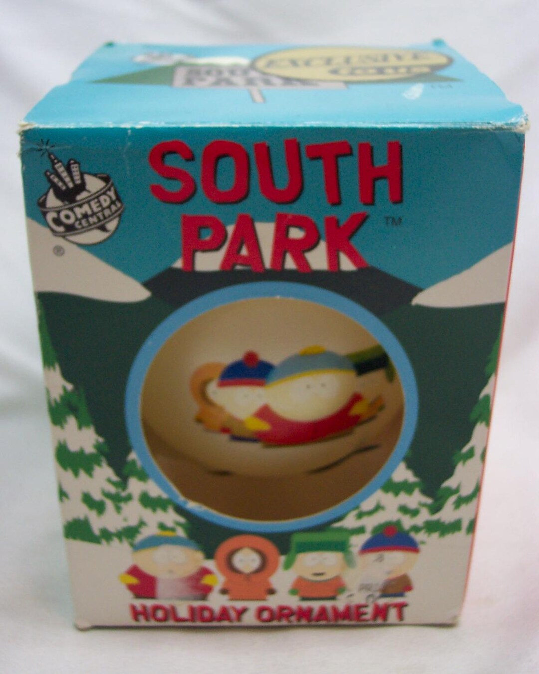 Vintage 1998 Comedy Central SOUTH PARK GANG 3" Christmas Tree Glass ...