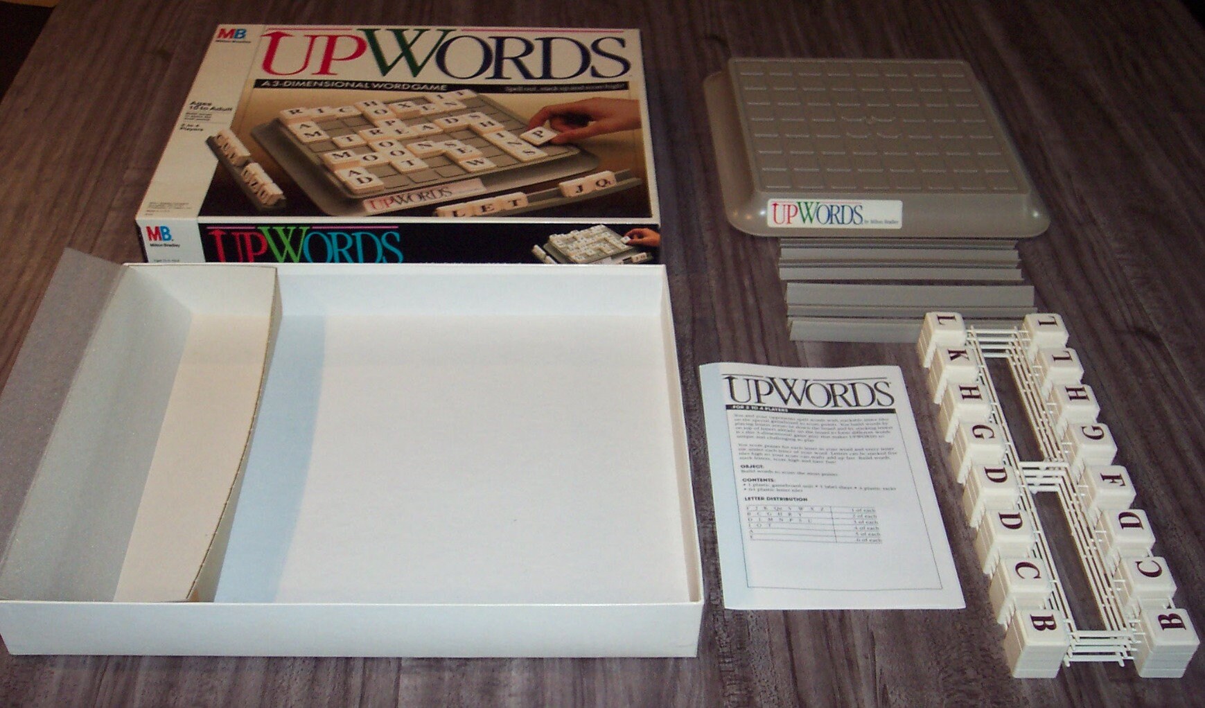 Vintage 1988 Milton Bradley UPWORDS Stacking Crossword Word 3 ...
