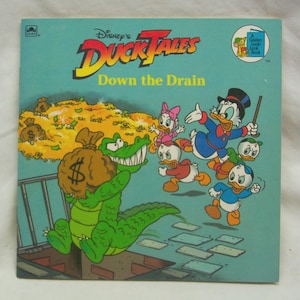 Vintage 1990 Walt Disney DUCKTALES Down the Drain Children's BOOK Duck ...