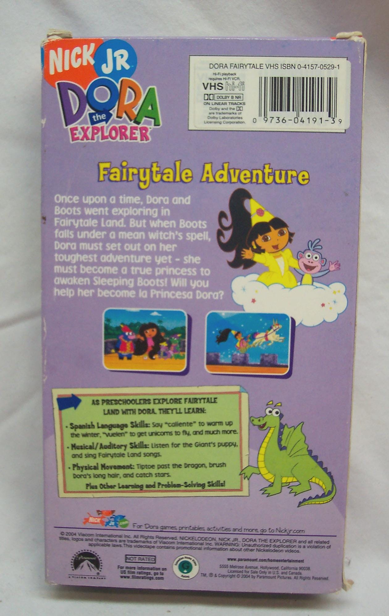 Dora The Explorer Fairytale Adventure Vhs