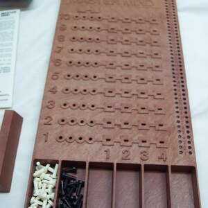 Vintage 1976 NUMBER MASTER MIND Board Peg Game by Invicta Made in ...