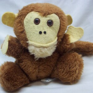 Vintage Knickerbocker LITTLE BROWN MONKEY 5" Plush Stuffed Animal Toy ...
