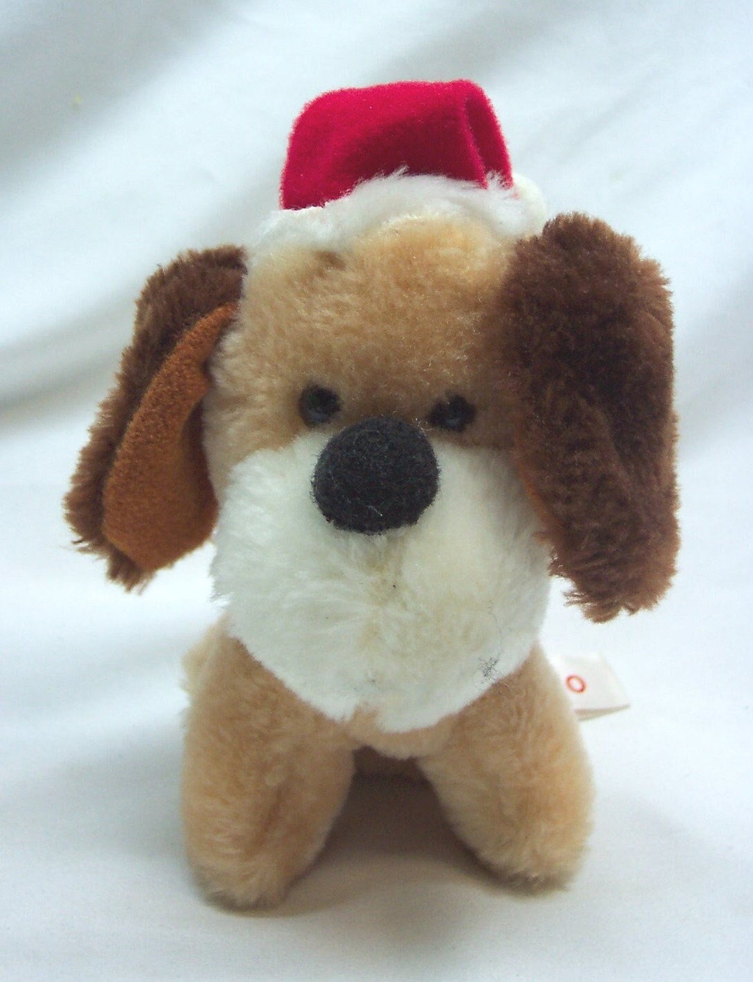 Vintage 80's Russ HOHO Puppy Dog Christmas Santa Clause Hat 5" Plush ...