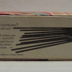 Vintage 1974 Parker Brothers CONSTRUCTO STRAWS Building Game #118 - Etsy