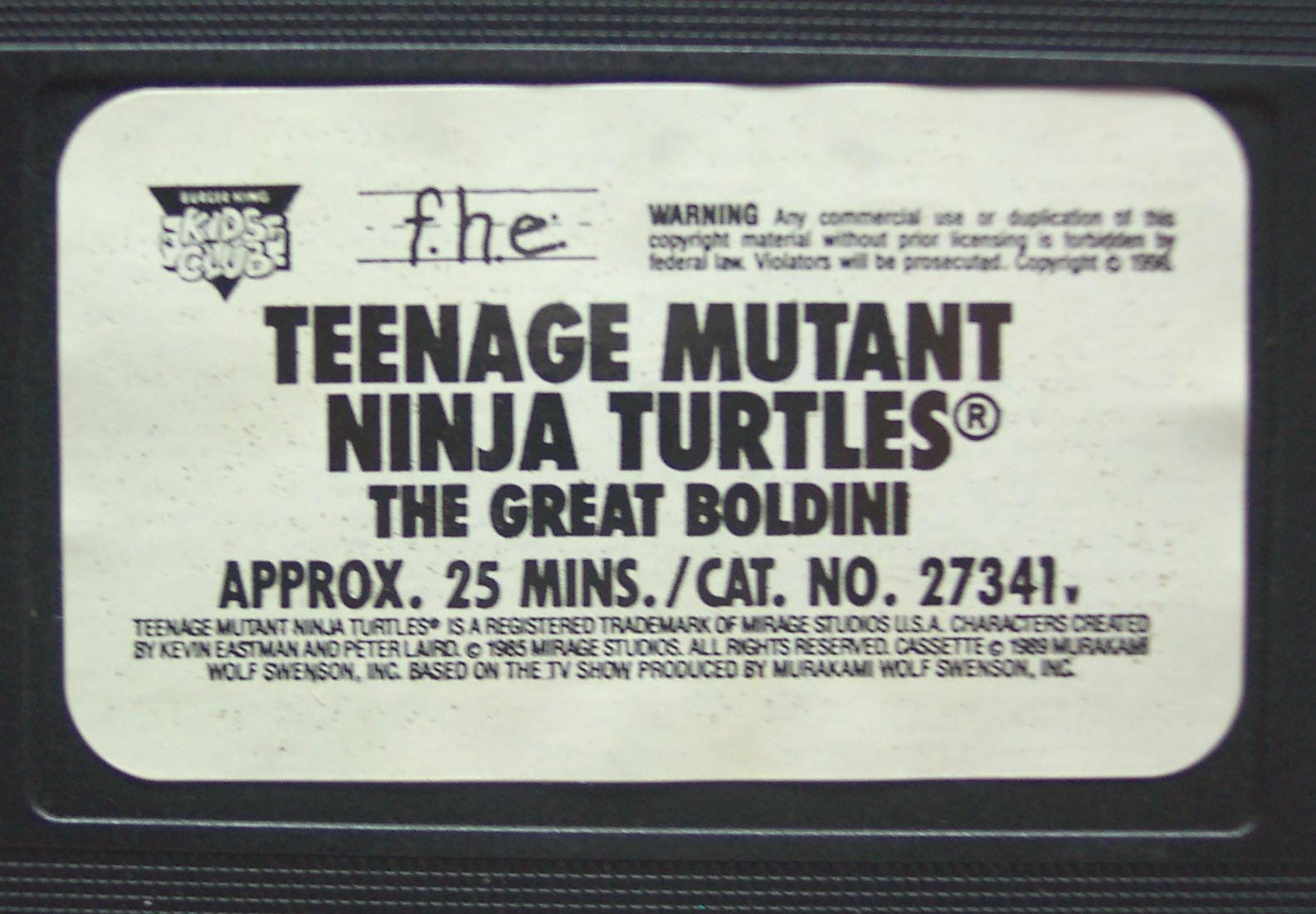 Vintage 1990 Teenage Mutant Ninja Turtles April Foolish VHS Video 1990 ...