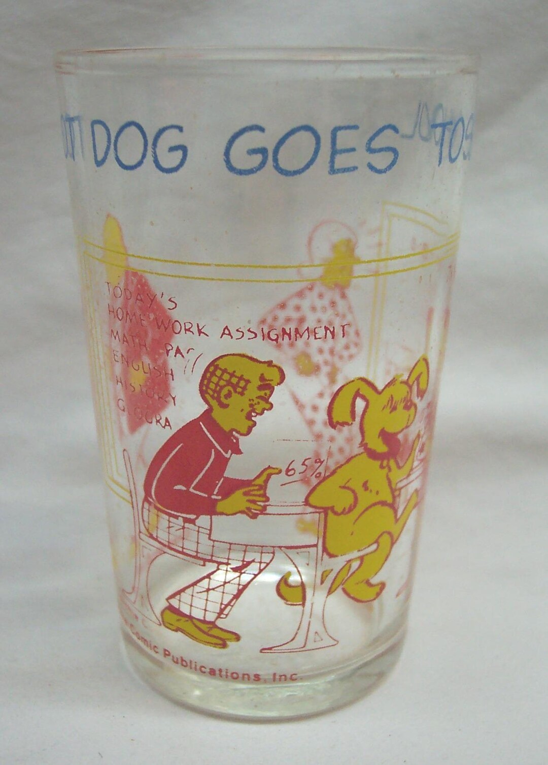 Vintage 1971 Archie Comics Hot Dog Goes to School Welch’s Jelly Jar ...