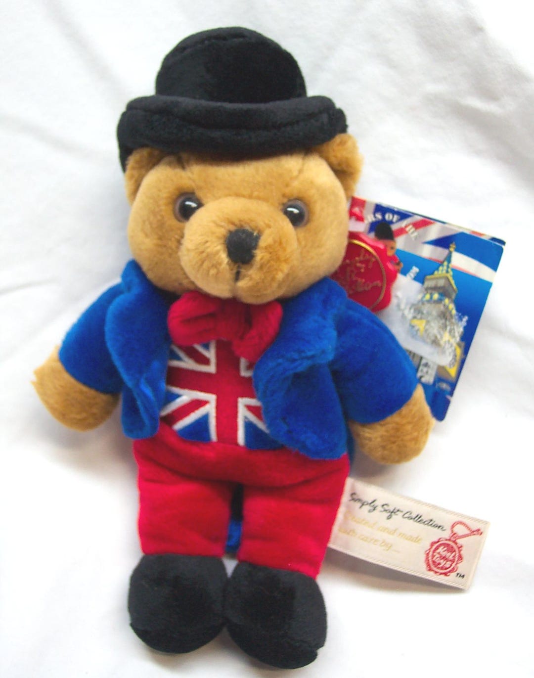Vintage Keel Toys Bears of the UK LONDON Teddy Bear 8" Bean Bag Stuffed ...
