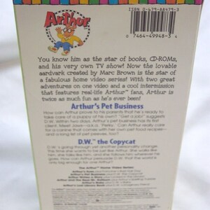 Vintage 1999 Marc Brown ARTHUR Arthur's Pet Business Animated VHS Video ...