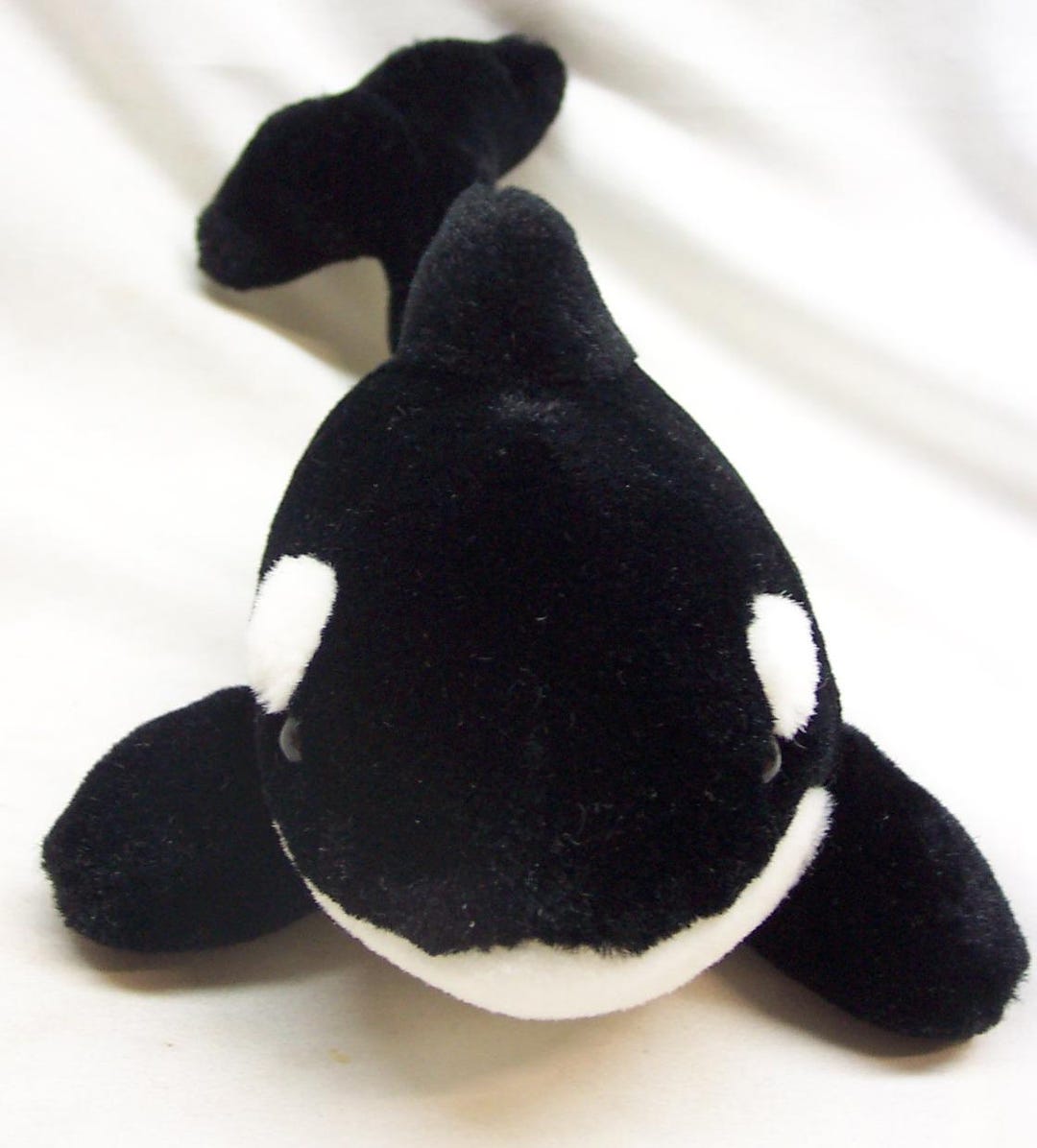 Vintage Sea World SHAMU KILLER WHALE Orca 10" Plush Stuffed Animal Toy ...
