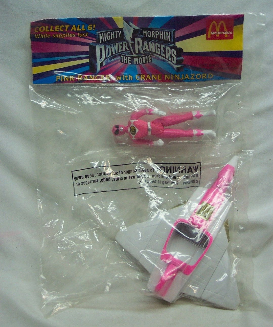 Vintage 1995 Mighty Morphin Power Rangers the Movie Pink Ranger 8 ...