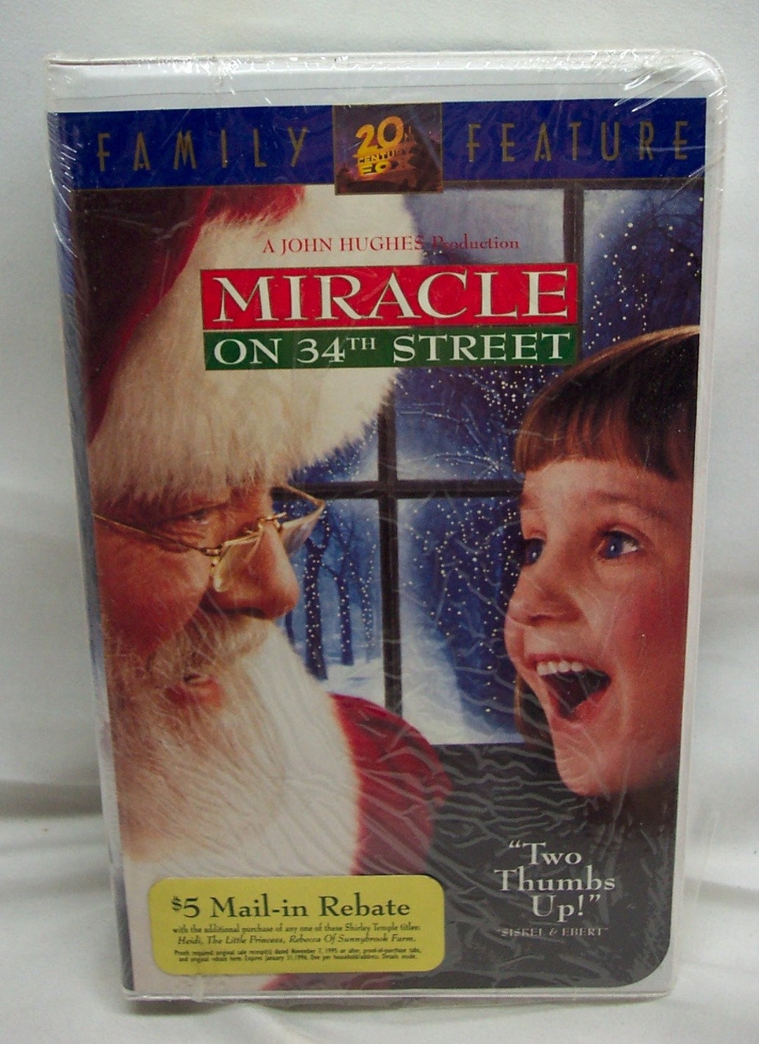 Vintage 1994 Miracle on 34th Street Vhs Video Movie 90's New Christmas ...