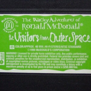 Vintage 1999 Mcdonald's the Wacky Adventures of Ronald Mcdonald ...