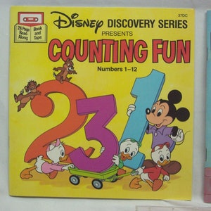 Vintage Walt Disney Mickey Mouse Telling Time / Counting Fun Read Along ...
