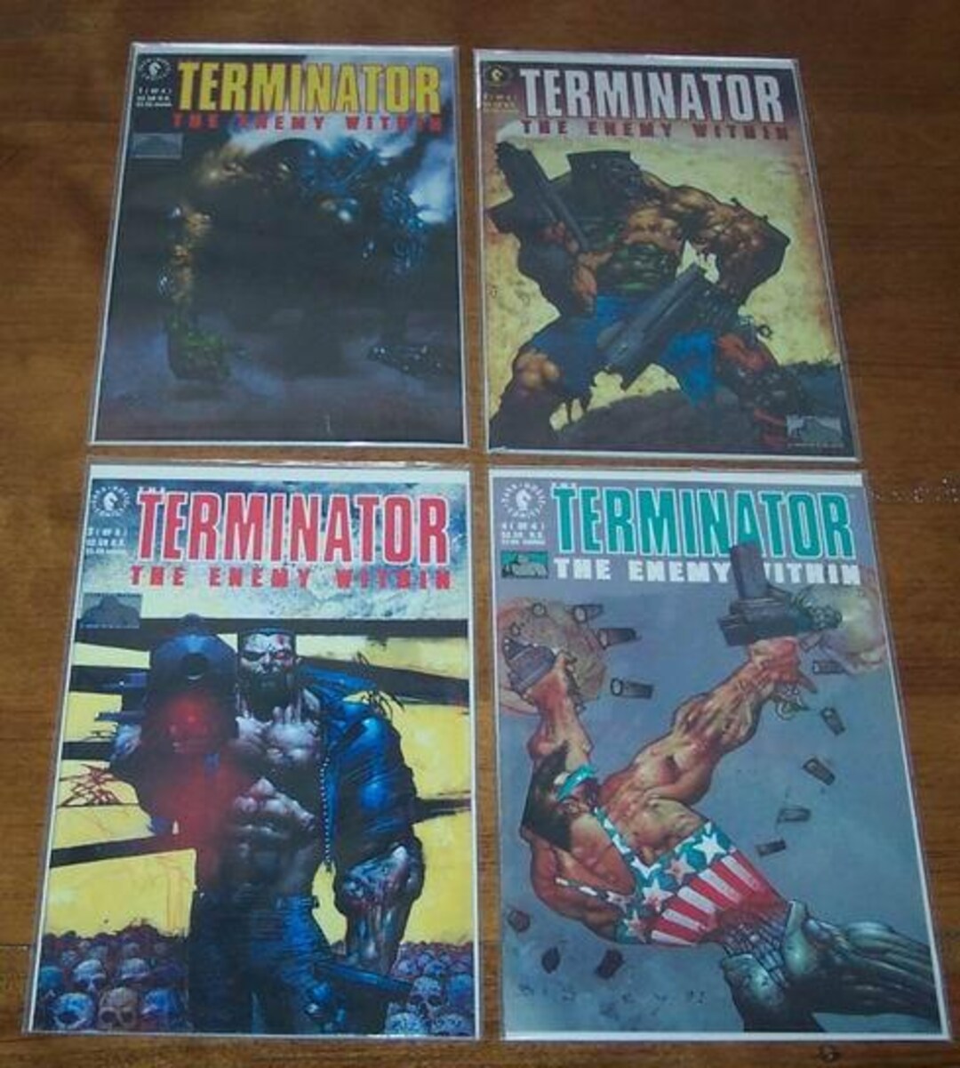 Vintage THE TERMINATOR the Enemy Within 1-4 Comic Book Lot Lot 1989 ...