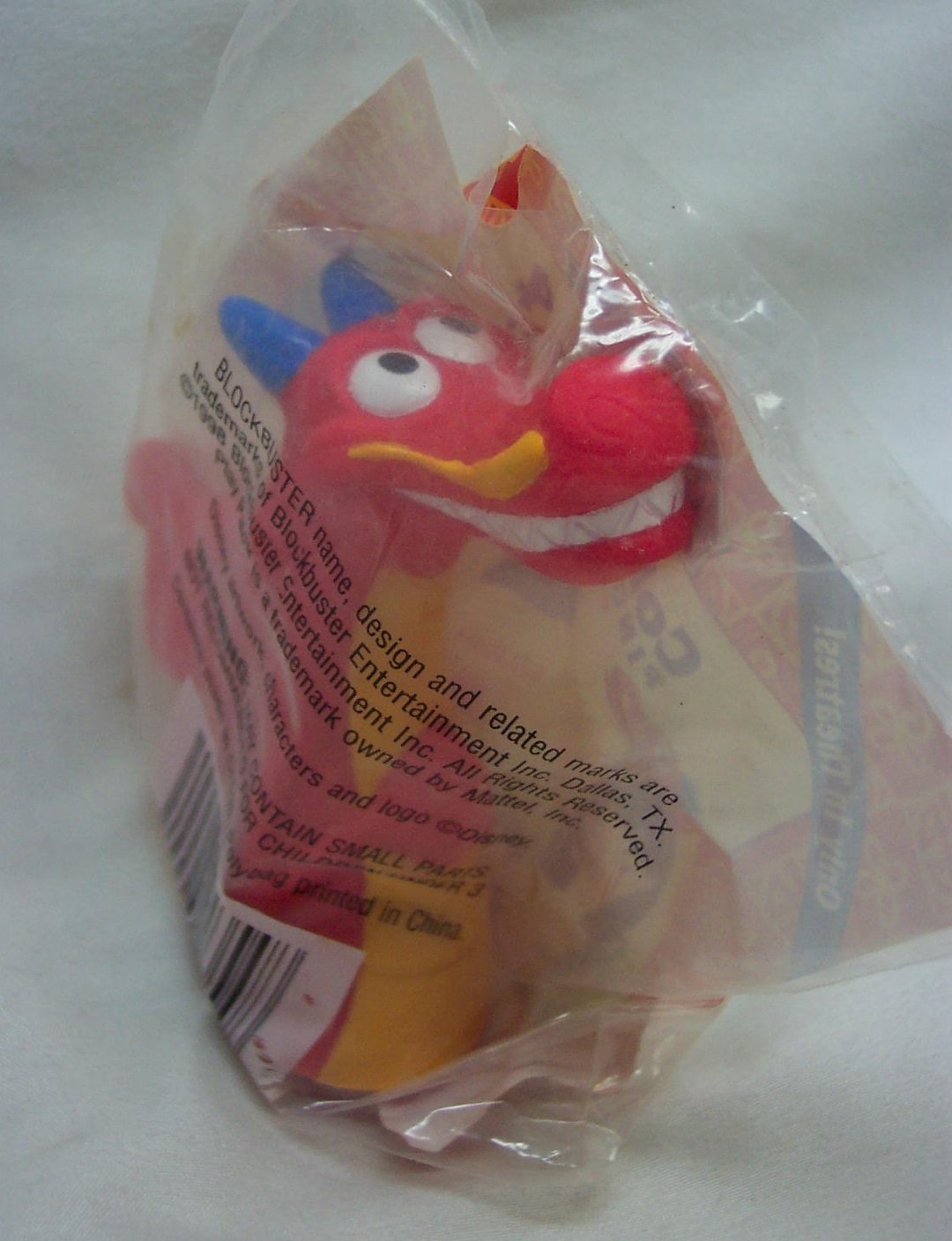 Vintage 1998 Walt Disney Mulan MUSHU Dragon 3 1/2" Plastic Finger ...