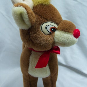 Vintage Applause RUDOLPH the Red Nosed REINDEER 11" Plush Stuffed ...