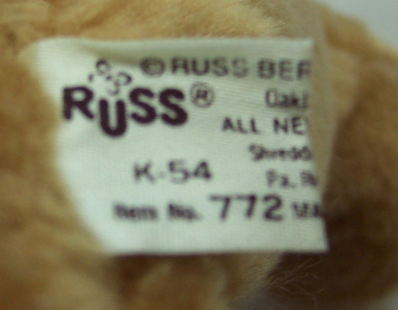 Vintage 1980's Russ Happy Birthday TEDDY BEAR 8" Plush Stuffed Animal ...