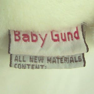 Vintage 1986 Baby Gund WHITE BUNNY RABBIT W/ Squeaker 8 Plush Stuffed ...