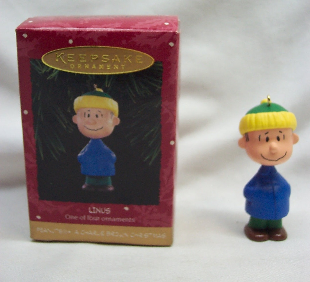 Vintage 1995 Hallmark Keepsake Peanuts Gang LINUS Boy Christmas Tree ...