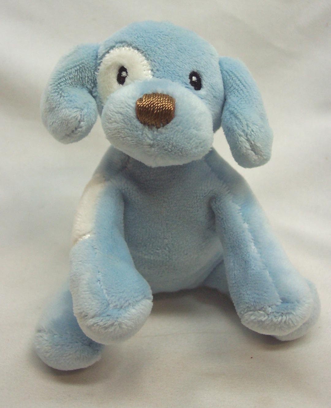 Vintage Baby Gund Cute Soft Blue SPUNKY PUPPY DOG 4" Rattle Plush ...