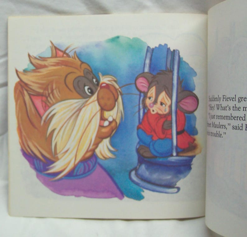 Vintage 1986 AN AMERICAN TAIL Fievel and Tiger Children's Paperback ...