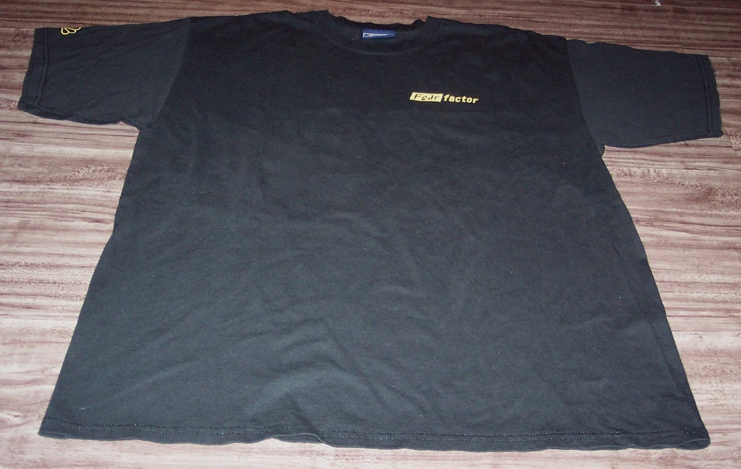 Vintage FEAR FACTOR Nbc Experience Store T-shirt XL Mens Black Tv Show ...