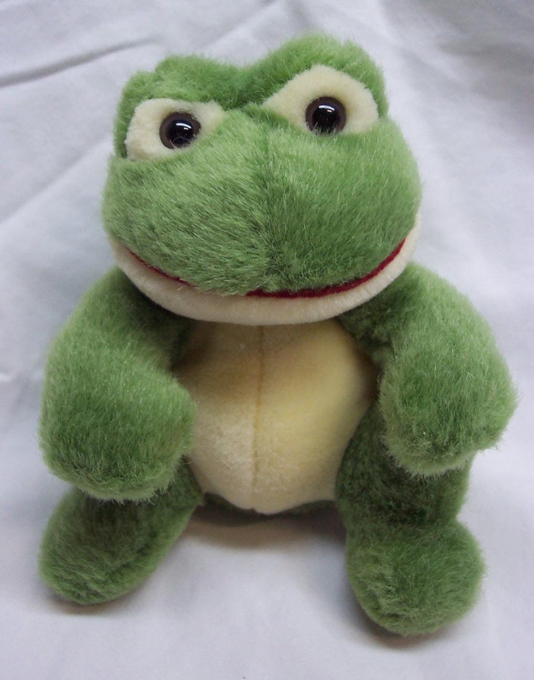 Vintage RUSS BELIEVE Green FROG 5" Plush Stuffed Animal Toy 1990's - Etsy