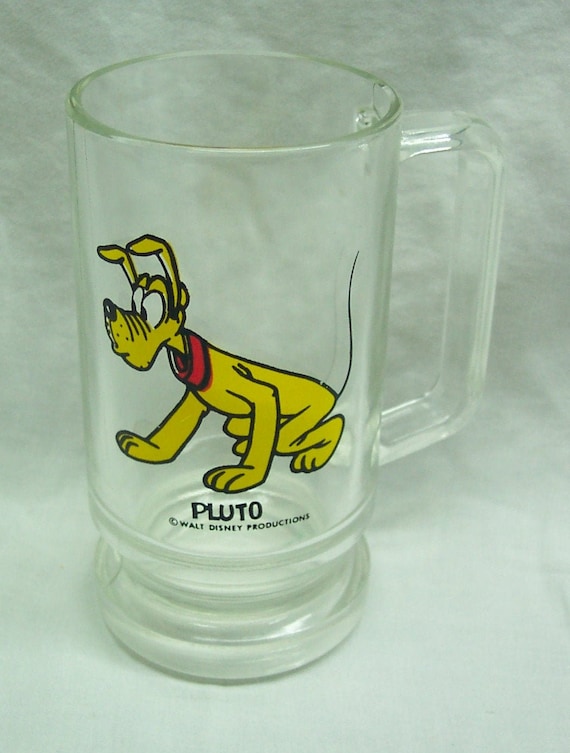 Vintage Walt Disney PLUTO DOG 5 Heavy Weight Glass Mug - Etsy