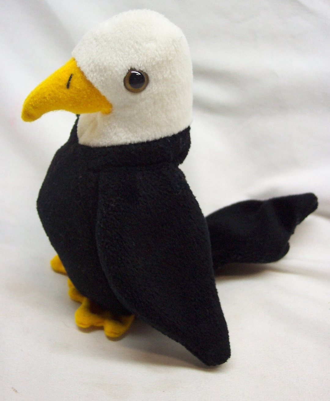 Vintage TY BALDY Bald Eagle 6" Bean Bag Stuffed Animal Toy 1990's 1996 ...