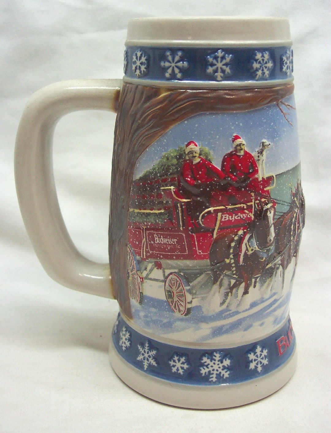 Vintage 1995 BUDWEISER Lighting the Way Home Clydesdale Horse BEER ...