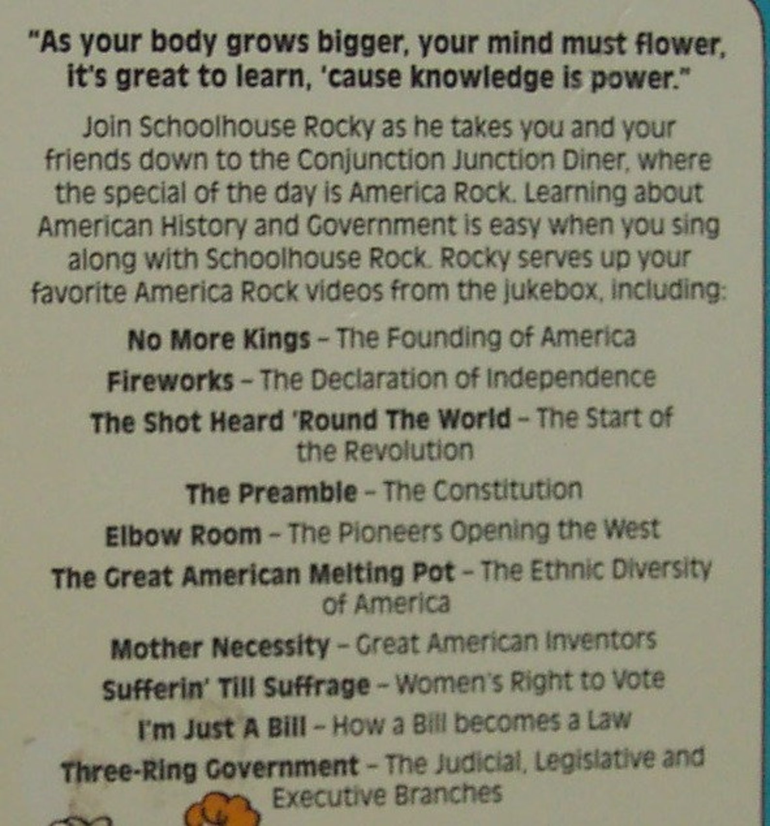 Vintage School House Rock AMERICA ROCK Vhs Video 1995 - Etsy