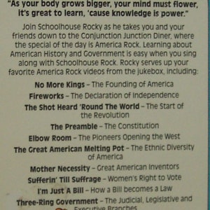 Vintage School House Rock AMERICA ROCK Vhs Video 1995 - Etsy