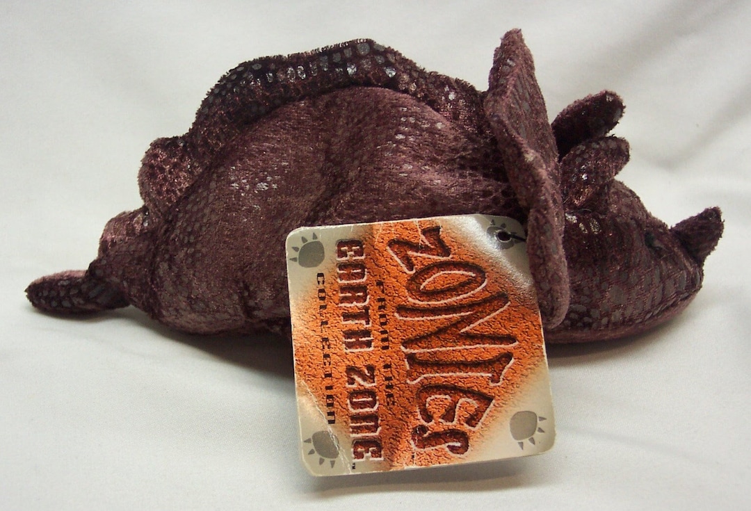Vintage Zonies TYRONE TRICERATOPS DINOSAUR 7 Bean Bag Stuffed Animal ...
