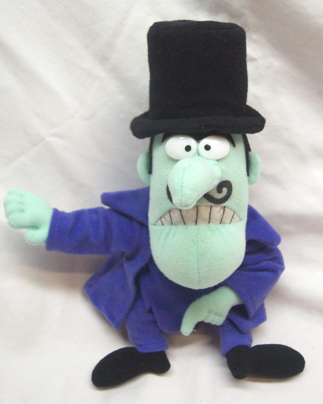 Vintage 1999 Rocky & Bullwinkle SNIDELY WHIPLASH 9" Plush Stuffed ...