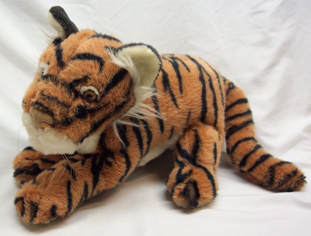 Vintage Busch Gardens Florida NICE LARGE TIGER 15" Plush Stuffed Animal ...