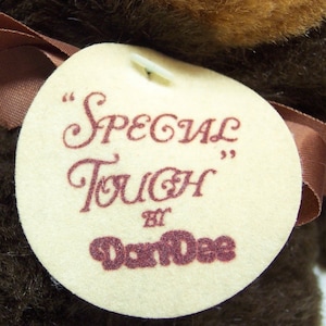 Vintage Dan Dee SPECIAL TOUCH Brown Teddy Bear 12" Plush Stuffed Animal ...