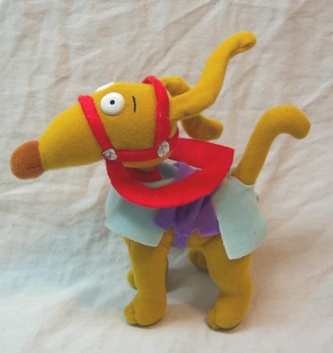 Vintage 1998 Mattel Rugrats SPIKE Dog as KNIGHT'S HORSE 8" Plush ...