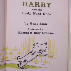 Vintage 1980's Harry and the Lady Next Door Early I Can Read BOOK Gene ...