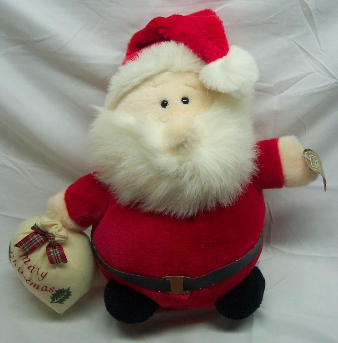 Vintage 1991 Fiesta Cute CHUBBY SANTA CLAUS 13" Plush Stuffed Animal ...