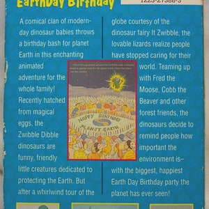 Vintage 1990 IT ZWIBBLE Earth Day Birthday VHS Video Animated Cartoon ...
