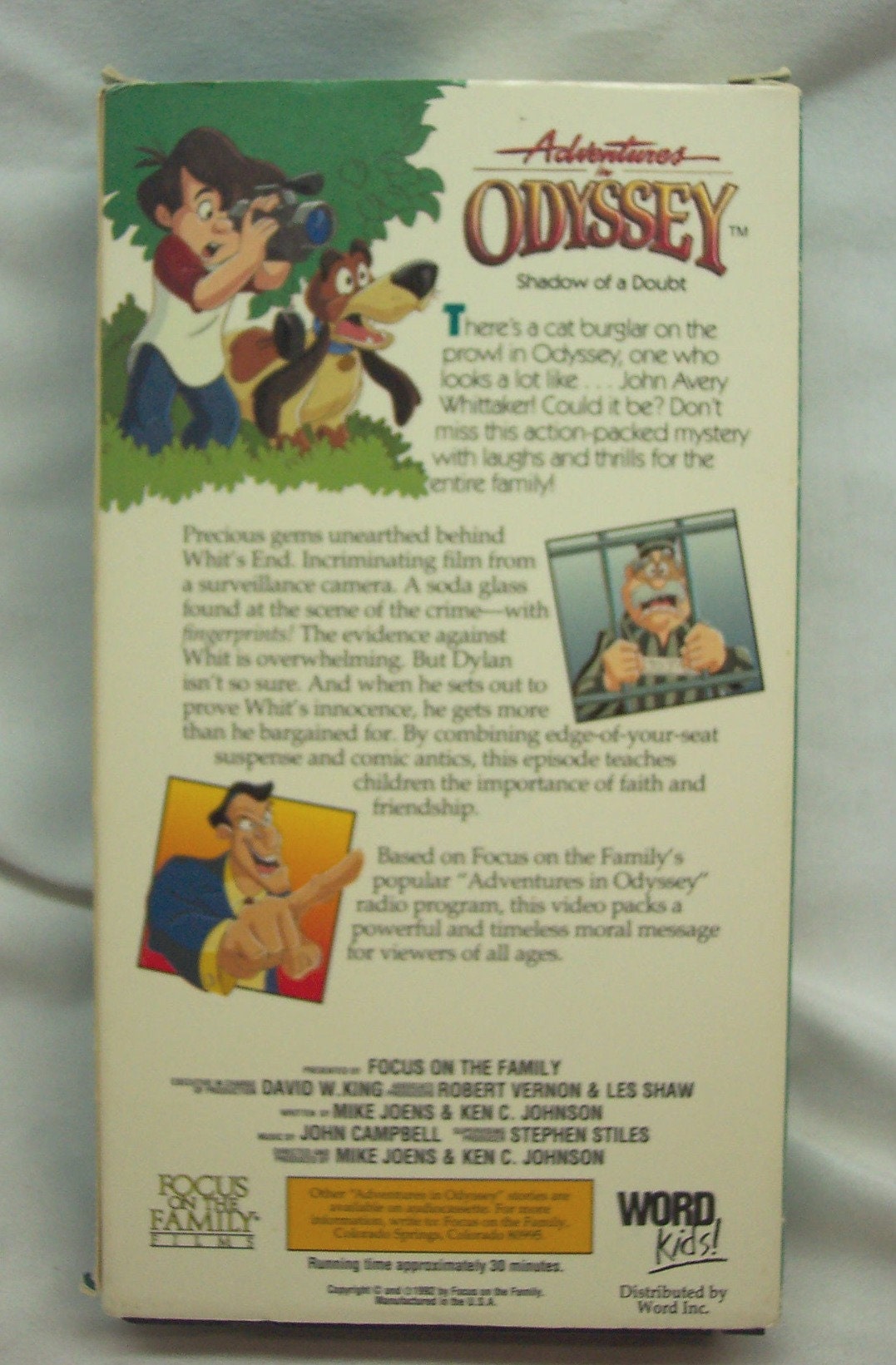Vintage 1993 ADVENTURES IN ODYSSEY Shadow of a Doubt Vhs Video Animated ...