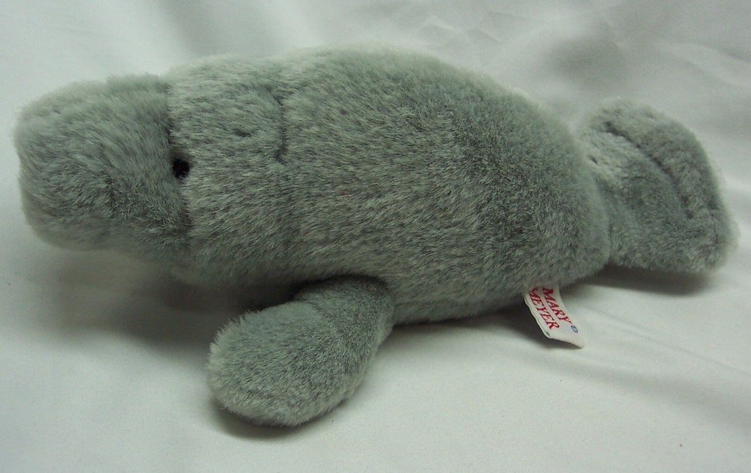 Vintage 1992 Mary Meyer CUTE GRAY MANATEE 10" Plush Stuffed Animal Toy ...