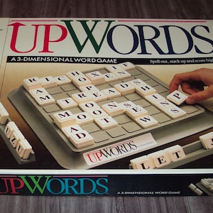Vintage 1988 Milton Bradley UPWORDS Stacking Crossword Word 3 ...
