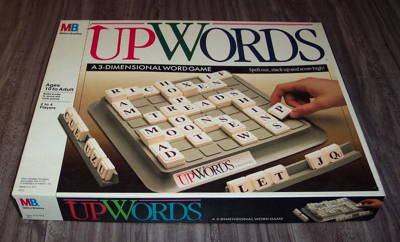 Vintage 1988 Milton Bradley UPWORDS Stacking Crossword Word 3 ...
